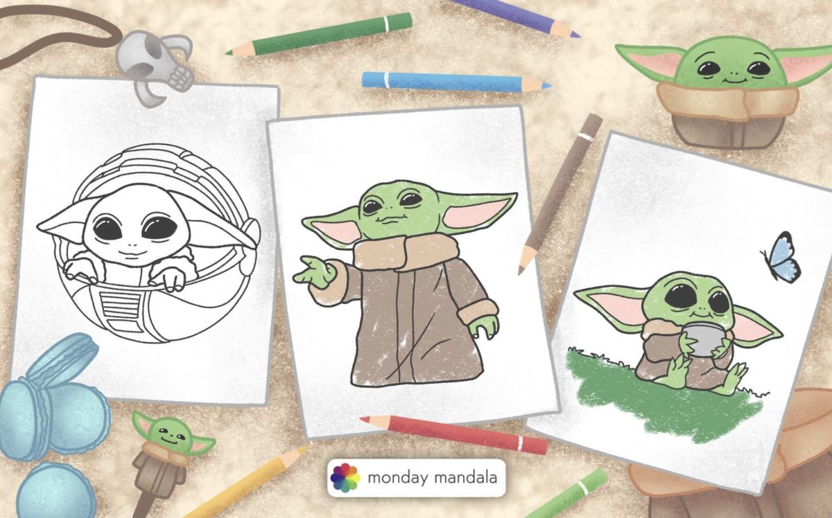 24 Baby Yoda Coloring Pages (Free PDF Printables)