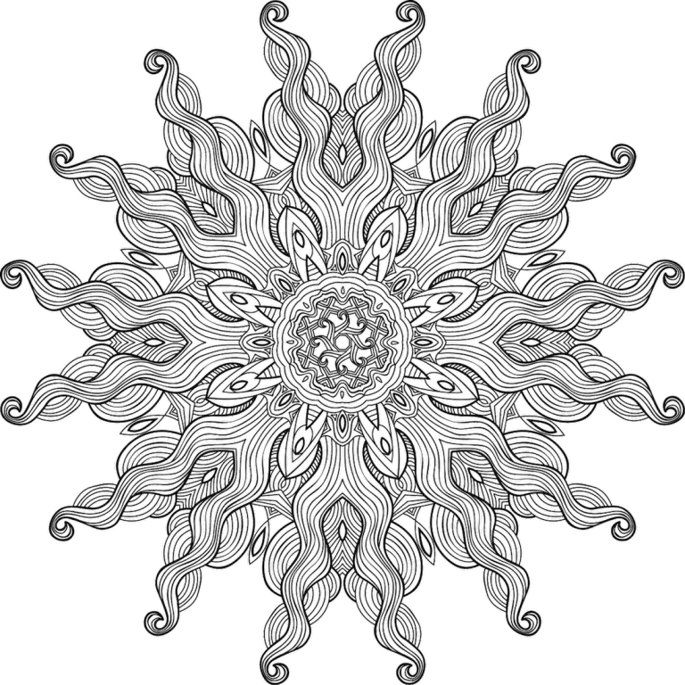 Bardo Journey Coloring Page - Monday Mandala