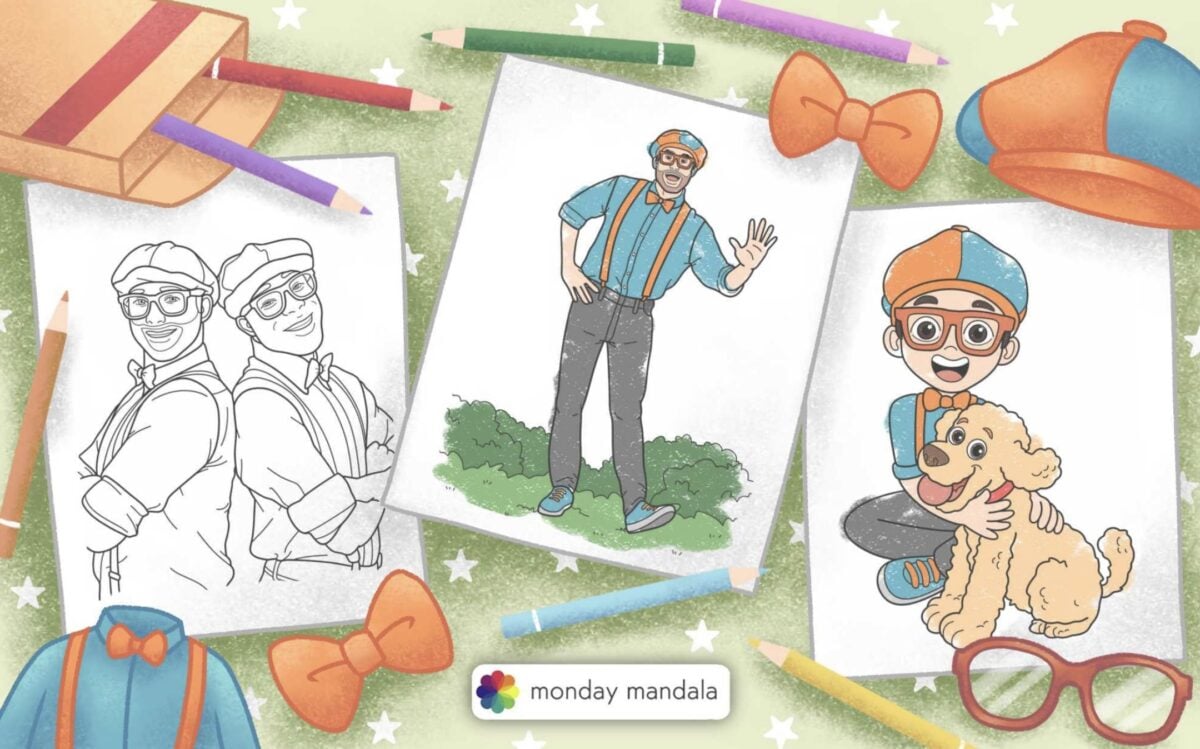 20 Blippi Coloring Pages (Free PDF Printables)