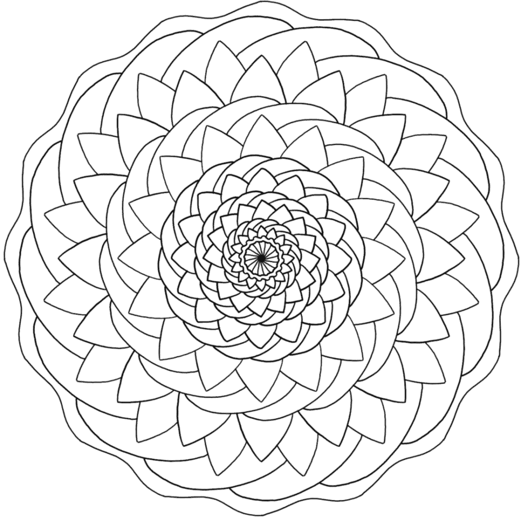 Breathe Calmly Coloring Page - Monday Mandala