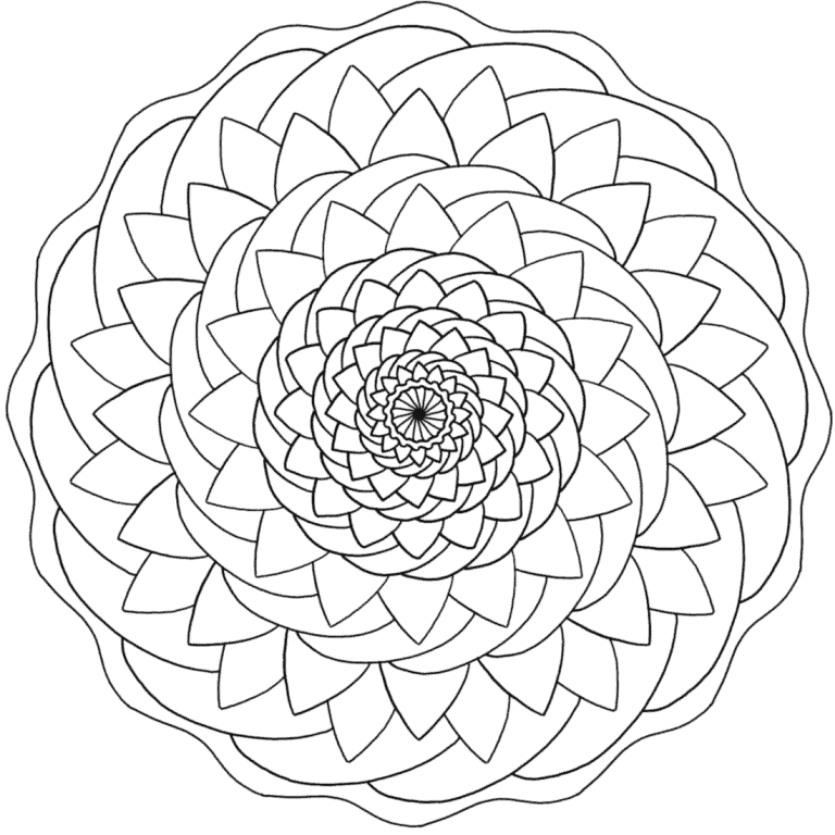 Breathe Calmly Coloring Page - Monday Mandala