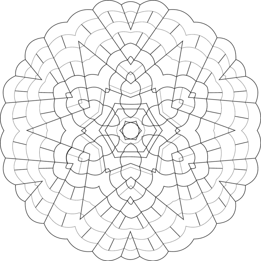 Broken Glass Coloring Page - Monday Mandala