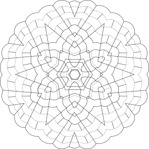 Broken Glass Coloring Page - Monday Mandala