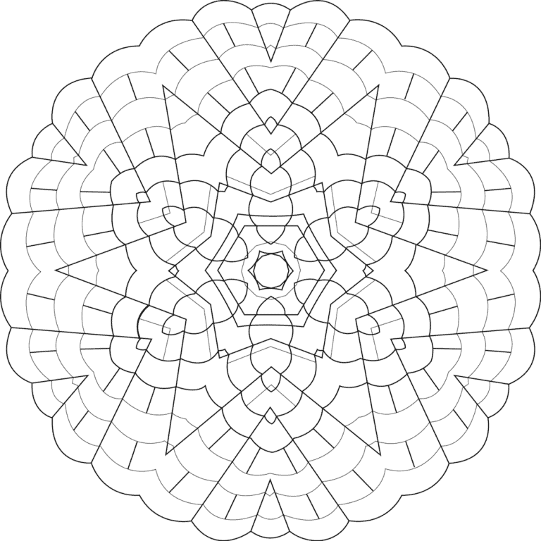 Broken Glass Coloring Page - Monday Mandala