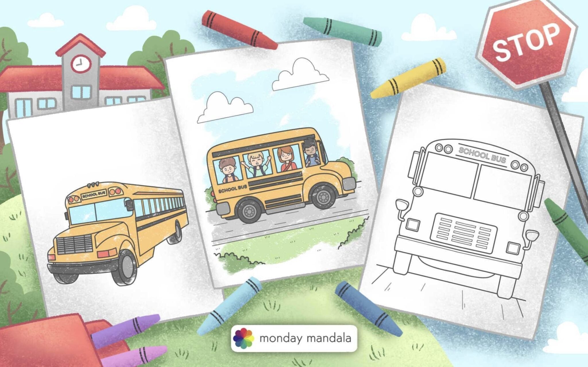 35 School Bus Coloring Pages (Free PDF Printables)