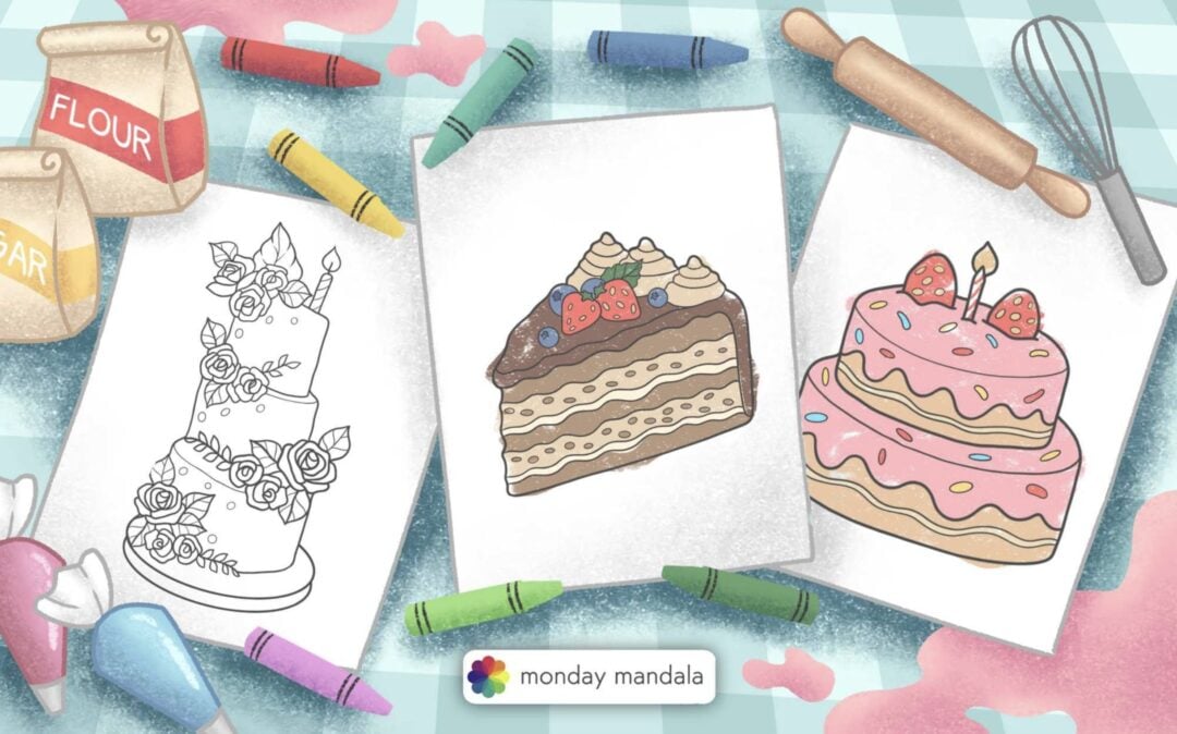 38 Cake Coloring Pages (Free PDF Printables)