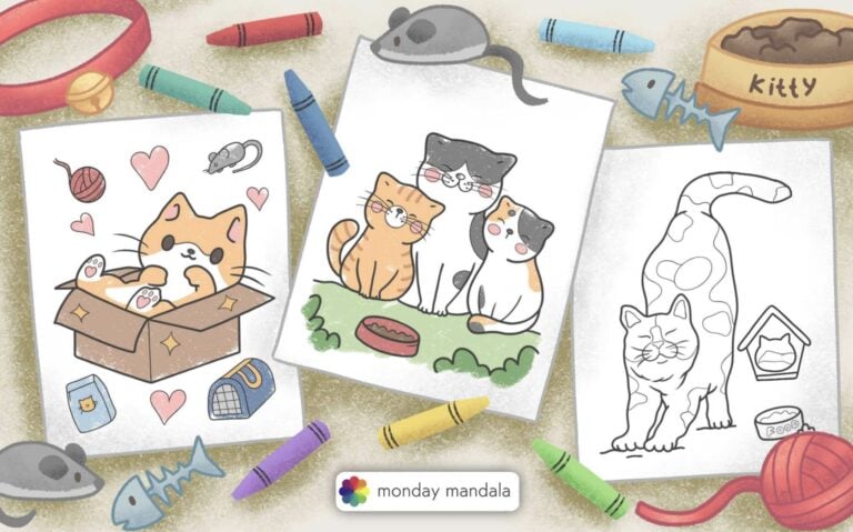 69 Cat Coloring Pages (Free PDF Printables)