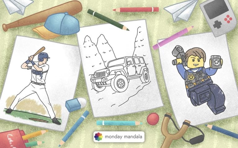 3,000 Coloring Pages For Boys (Free PDF Printables)