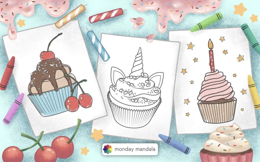 38 Cupcake Coloring Pages (Free PDF Printables)