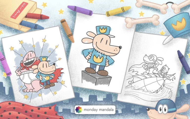 19 Dog Man Coloring Pages (Free PDF Printables)