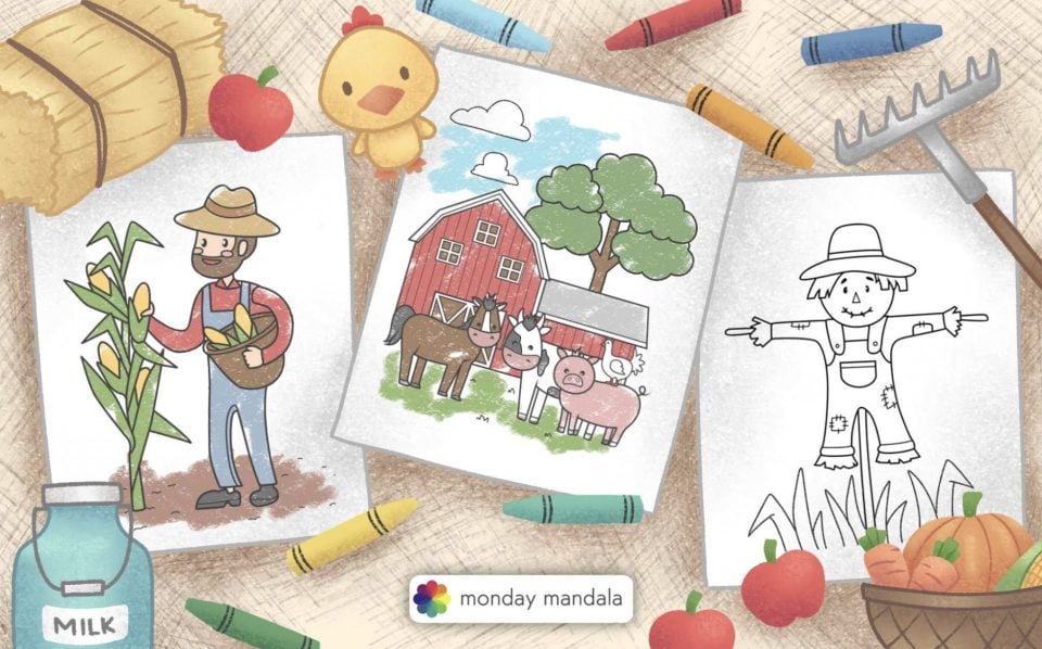 48 Farm Coloring Pages (Free PDF Printables)