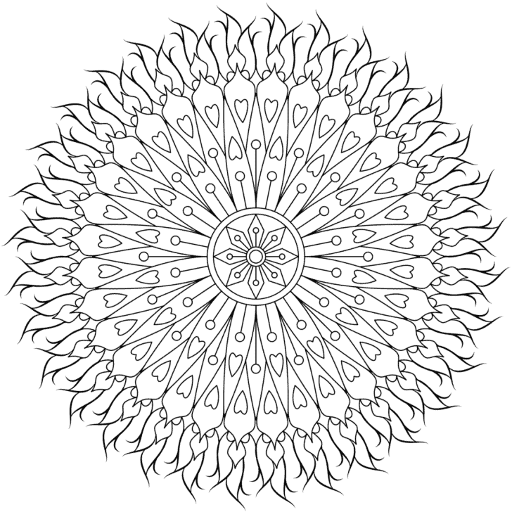 Healing Touch Coloring Page - Monday Mandala