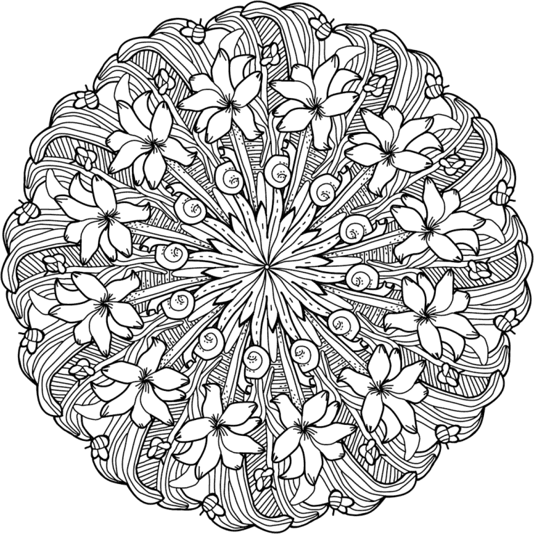 Island Vacation Coloring Page - Monday Mandala