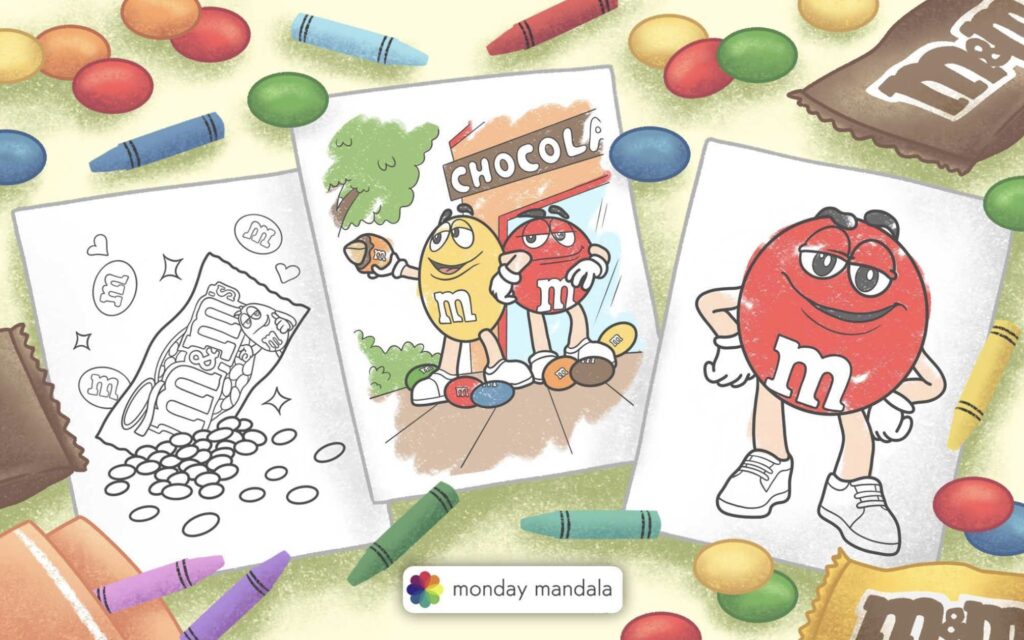 20 M&M's Coloring Pages (Free PDF Printables)