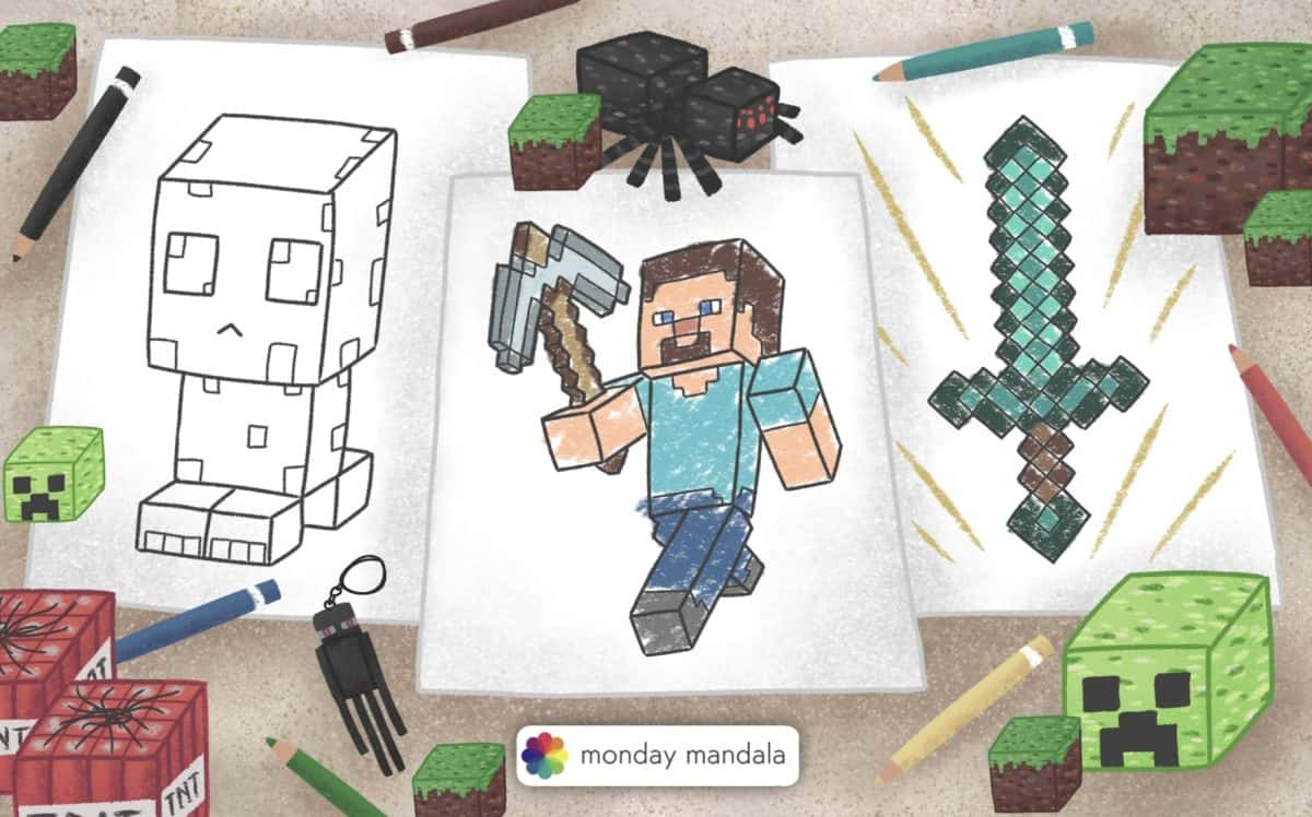 88 Minecraft Coloring Pages (Free PDF Printables)