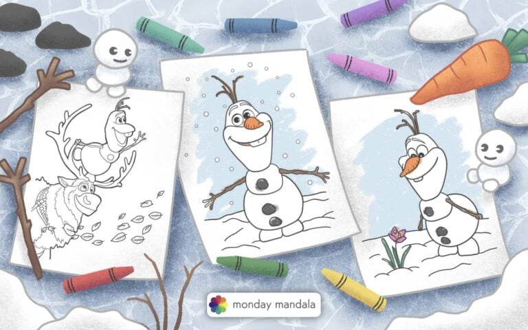 28 Olaf Coloring Pages (Free PDF Printables)