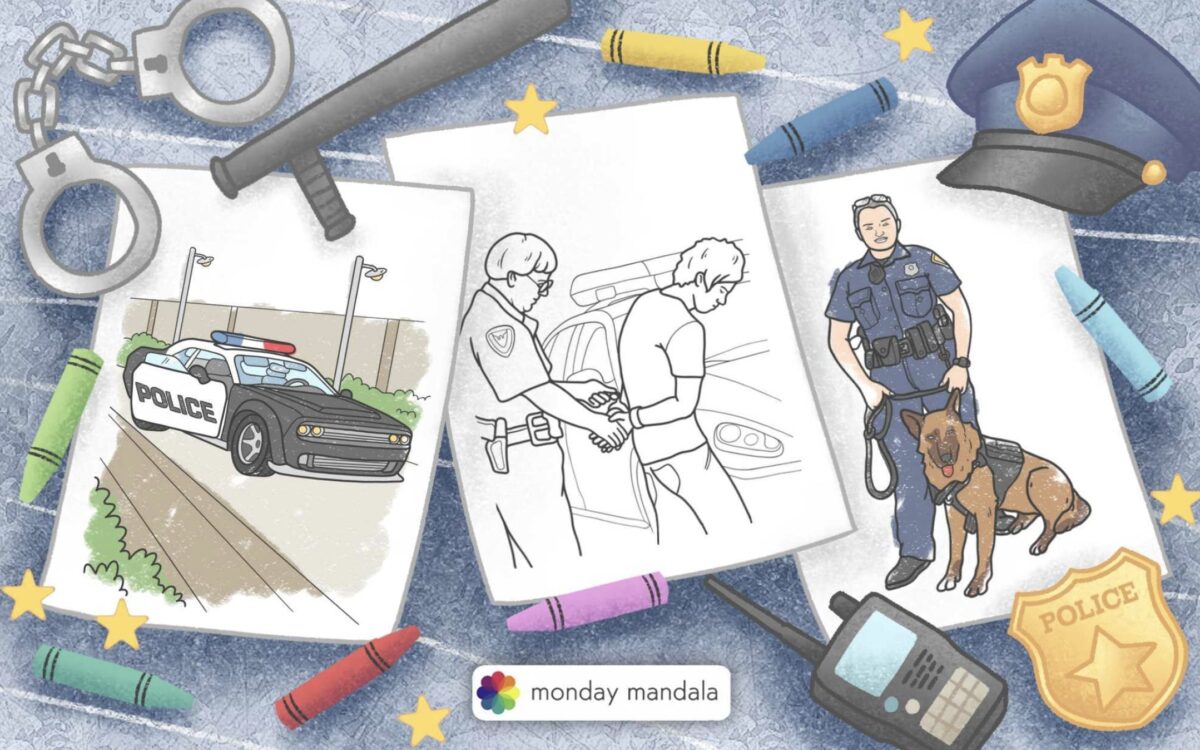 48 Police Coloring Pages (Free PDF Printables)