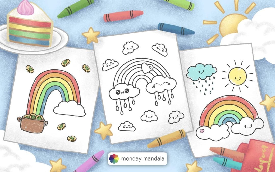 39 Rainbow Coloring Pages (Free PDF Printables)
