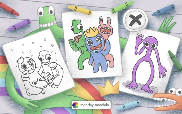 20 Rainbow Friends Coloring Pages (Free PDF Printables)