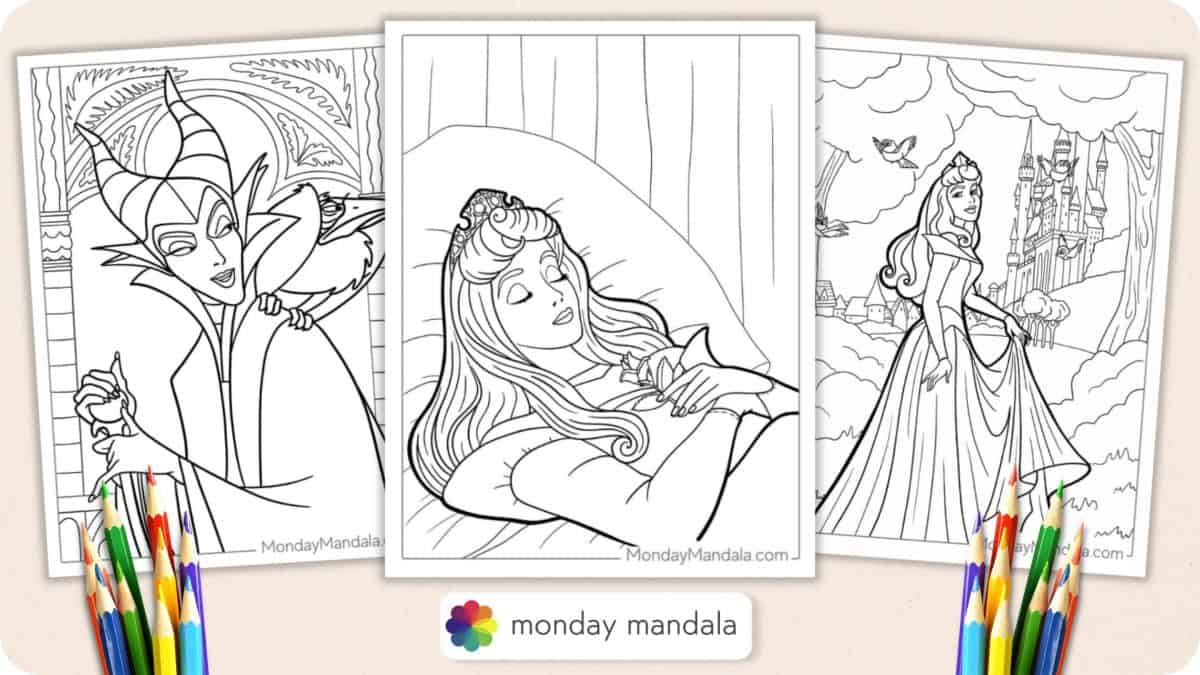 20 Sleeping Beauty Coloring Pages (Free PDF Printables)