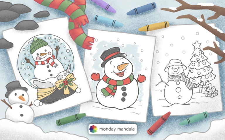 47 Snowman Coloring Pages (Free PDF Printables)