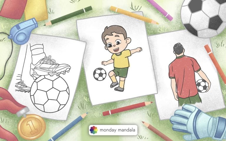 30 Soccer Coloring Pages (Free PDF Printables)
