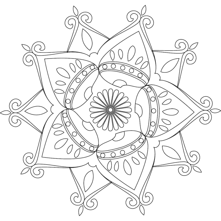 Student's Path Coloring Page - Monday Mandala