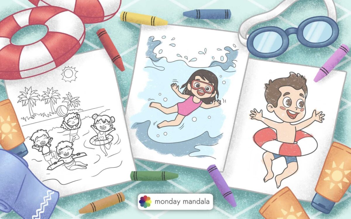 20 Swimming Coloring Pages (Free PDF Printables)