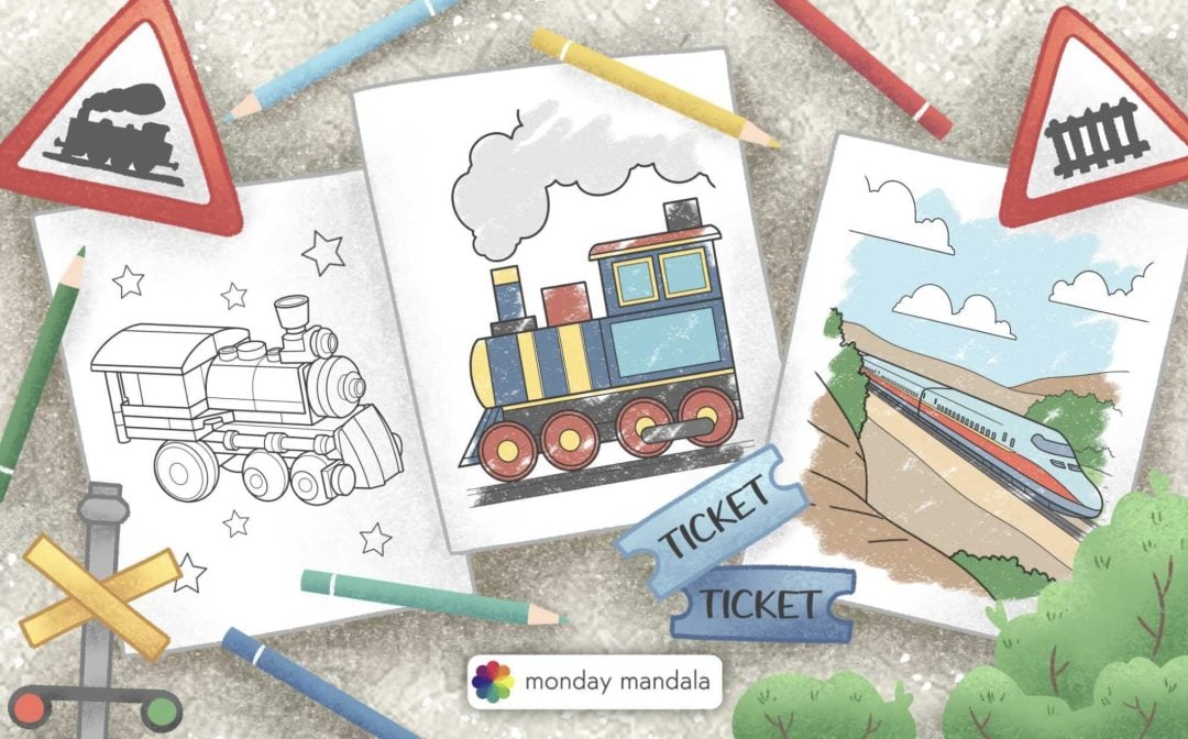54 Train Coloring Pages (Free PDF Printables)