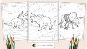 20 Triceratops Coloring Pages (Free PDF Printables)
