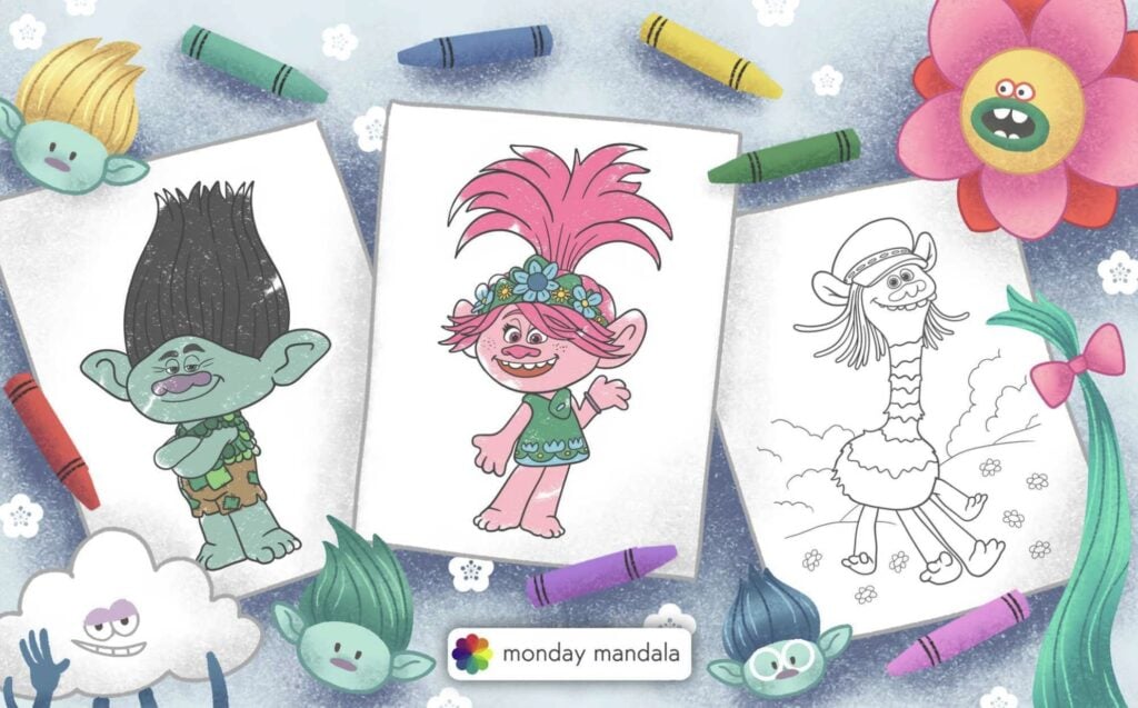 34 Trolls Coloring Pages (Free PDF Printables)