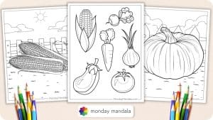 38 Vegetable Coloring Pages (Free PDF Printables)